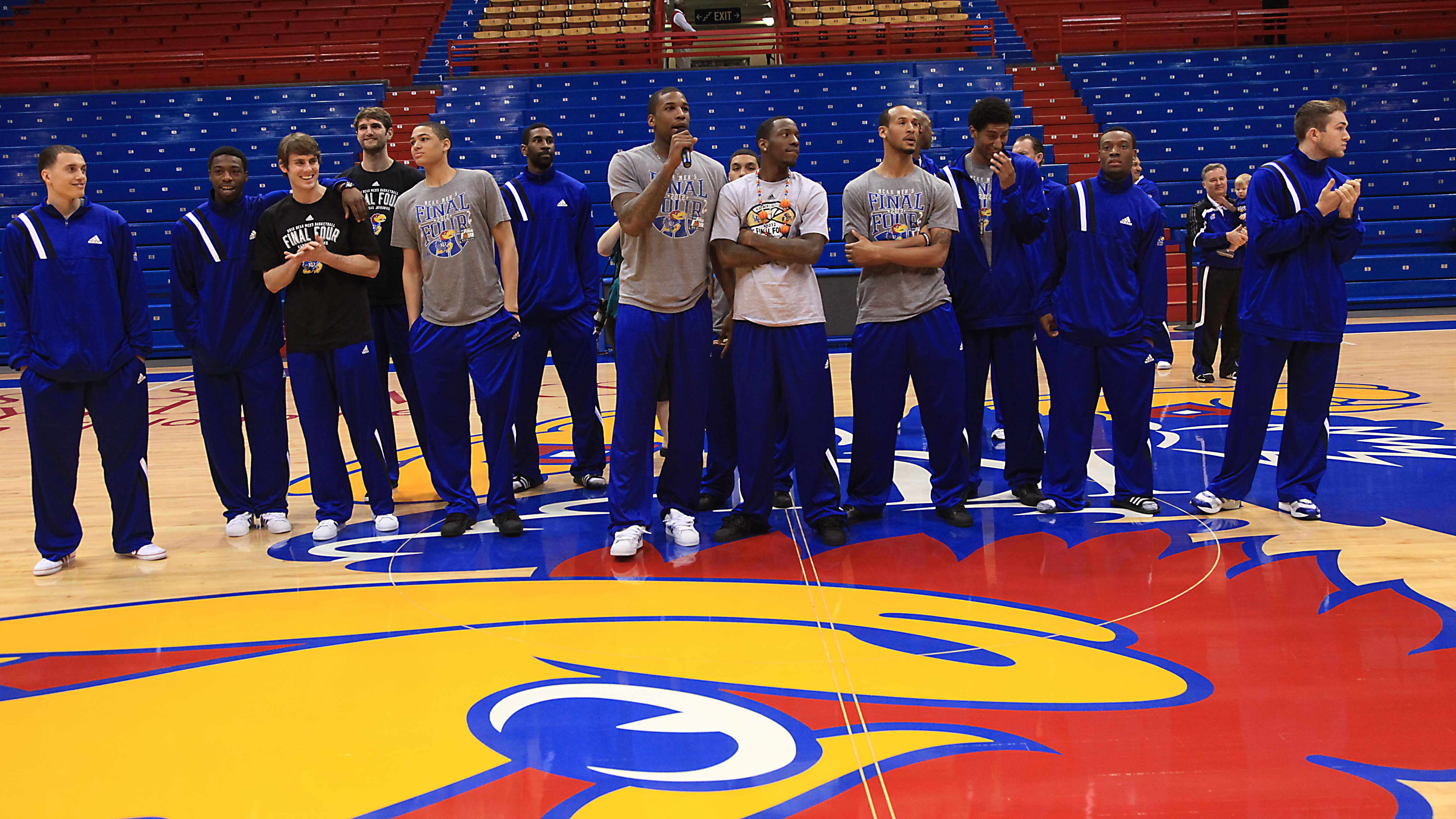 KU fans welcome home basketball team after run at championship | News ...